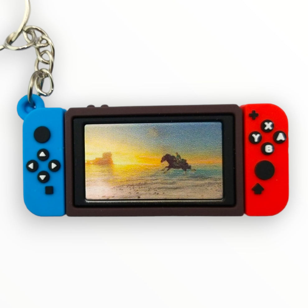 Mini Console Keychain | Gamer Nostalgia Charm – Confetti Kitty